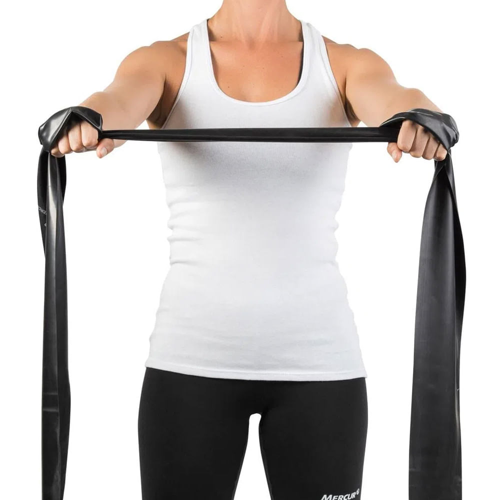 Faixa Elástica para Exercícios Preta Mercur - Resistência Forte ... Faixa Elástica para Exercícios Preta Mercur - Resistência Forte ...