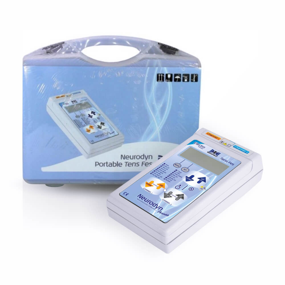 Neurodiyn Portátil Tens e Fes + 4 Eletrodos + Gel 1Kg - Ibramed - Viabem